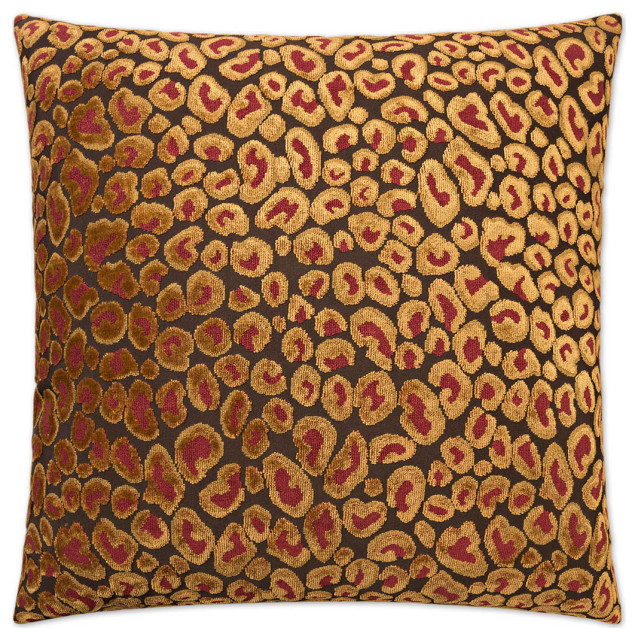 Cheetah Pillow - Ruby, 24" x 24" - Contemporary - Decorative Pillows ...