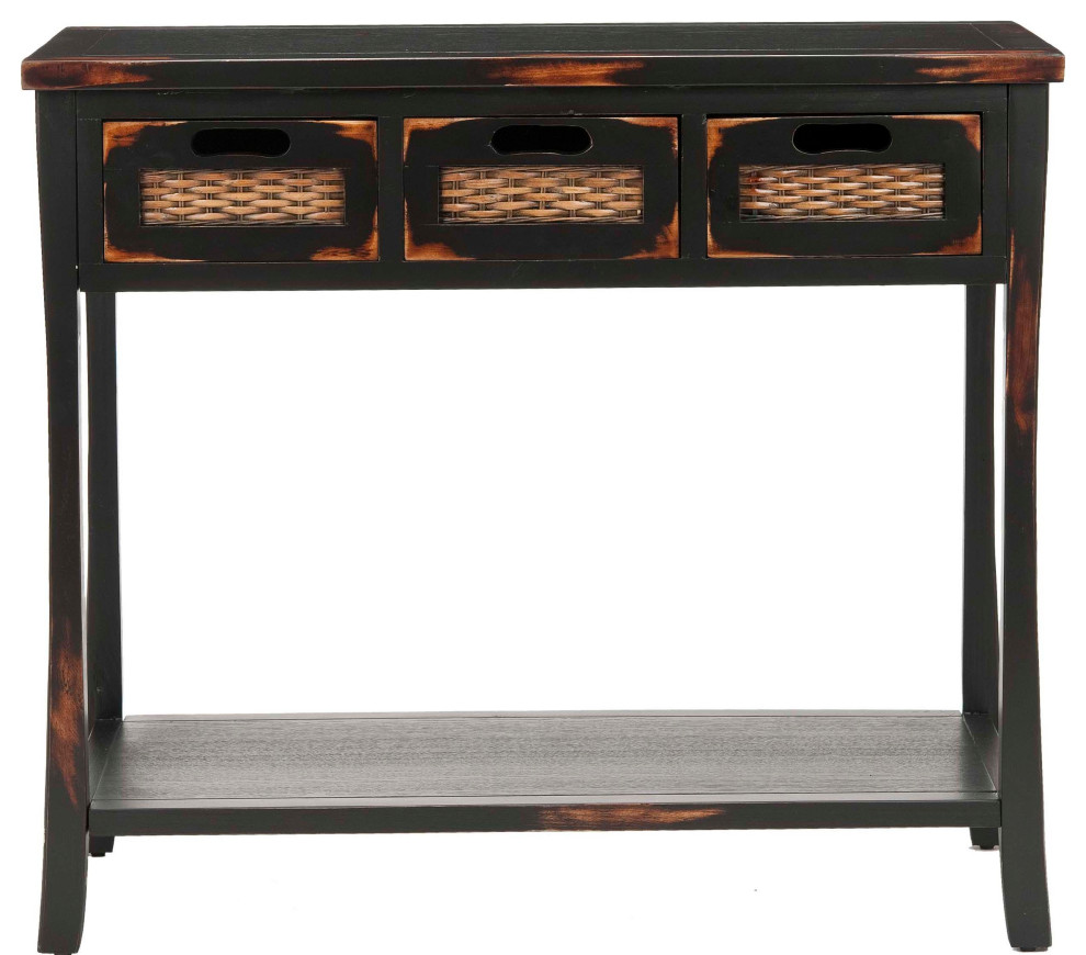 Safavieh Autumn 3-Drawer Console Table - Tropical - Console Tables - by ...