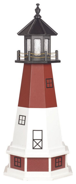 Barnegat Hybrid Lighthouse, 4 Foot - Beach Style - Garden Statues And ...