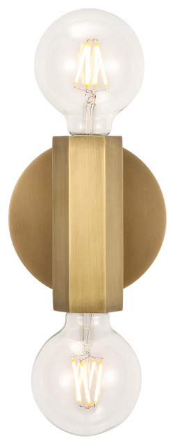 Hexa Wall/Vanity Light Fixture Vintage Brass - Transitional - Bathroom ...