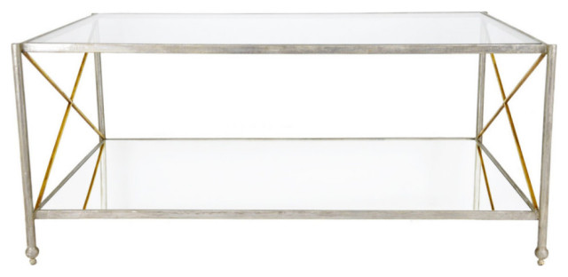 Sandrino Gold Rectangle Coffee Table - Contemporary - Coffee Tables ...