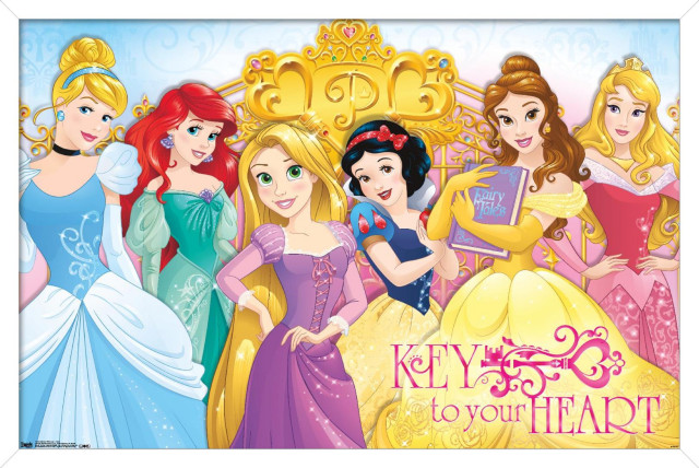 Disney Princess - Keys, 14.725" x 22.375" - Contemporary - Kids Wall ...