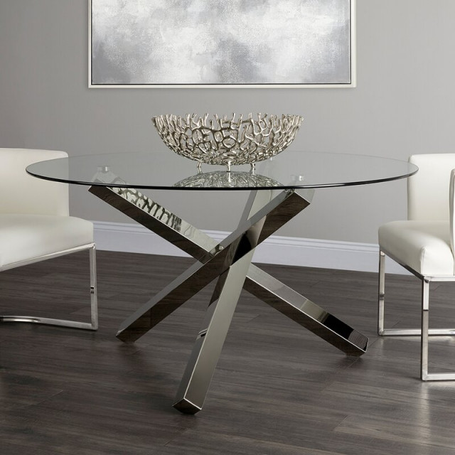 Siren Dining Table Silver - Contemporary - Dining Tables - by Home Gear ...
