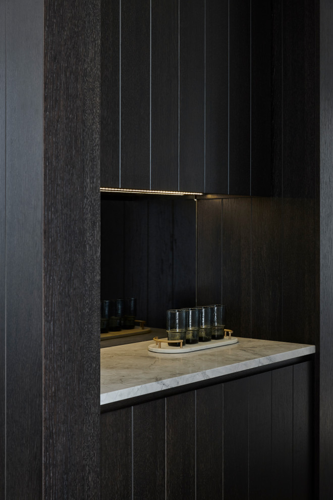 Stunning dark and moody bar - Modern - Home Bar - Auckland - by ...