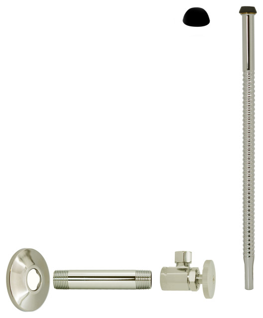 Supply Kit - 1/2" Ips X 3/8" Od X 12" Corrugated In Polished Nickel ...