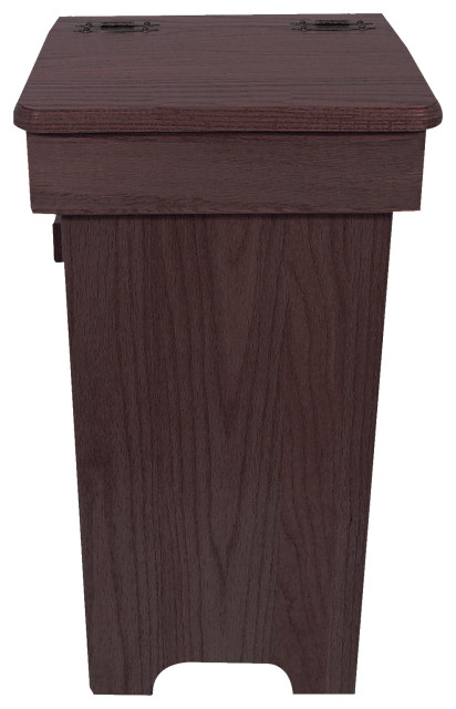 Amish Made Oak Hinge-Top Trash Can - Traditional - Trash Cans - by ...