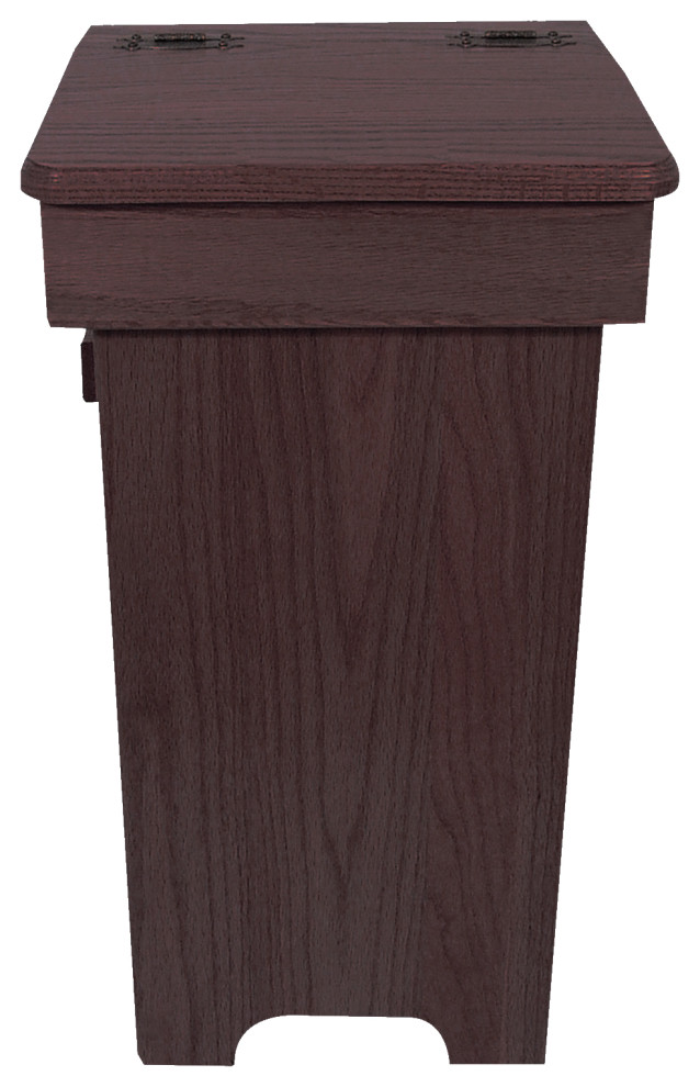 Amish Made Oak Hinge-Top Trash Can - Traditional - Trash Cans - by ...