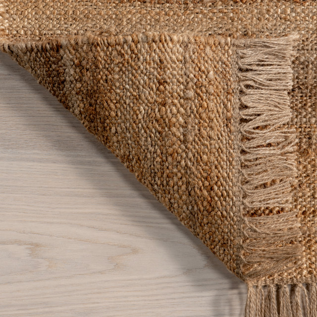 Emily Henderson x RugsUSA Geneva Tasseled Jute Rug, 4' x 6' - Beach ...