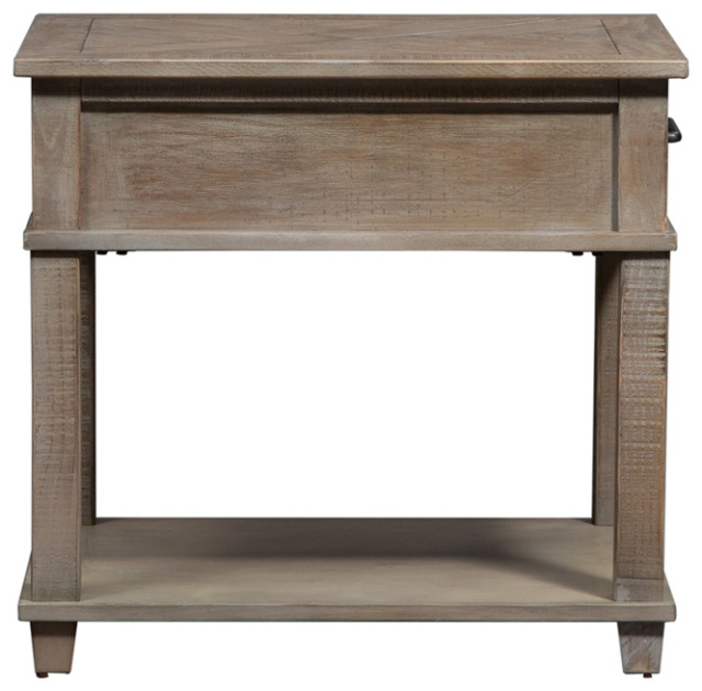 Parkland Falls Light Brown Rectangular End Table - Farmhouse - Side ...