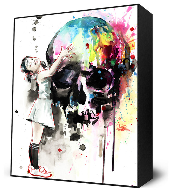 Girls Love Skulls Mini Art Block by Lora Zombie - Contemporary - Prints ...