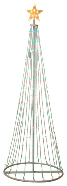 6' Electric Steel Frame Tree With 257 Color Changing LED Lights ...