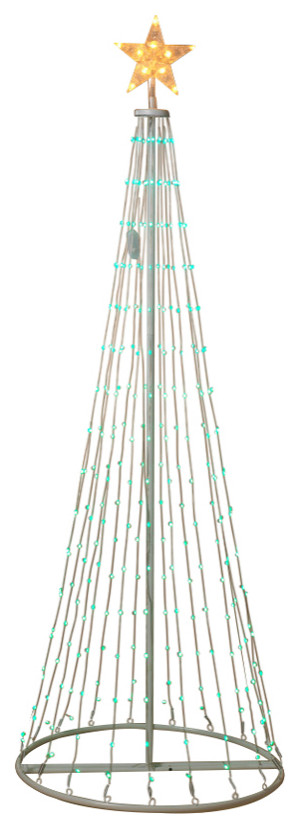 6' Electric Steel Frame Tree With 257 Color Changing LED Lights ...