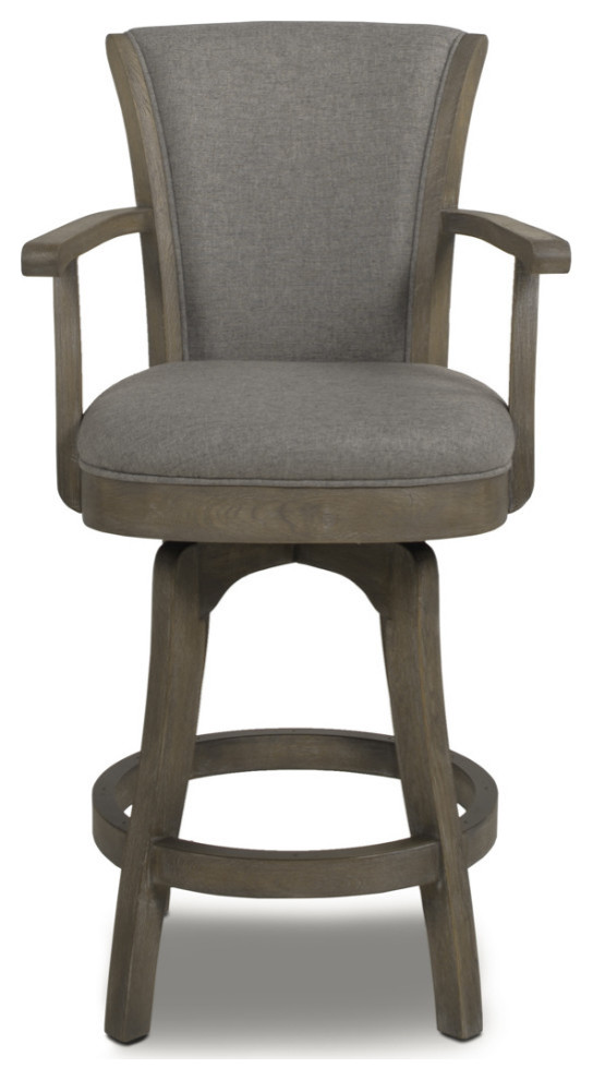 Williams Swivel Bar and Counter Stool with Armrests, Counter Height ...