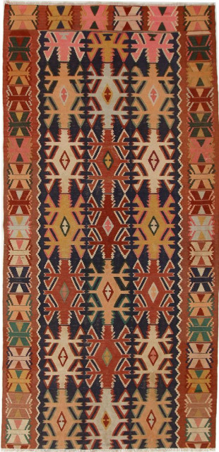 Persian Kilim Fars Azerbaijan Antique 10'6"x4'11", 10'6"x4'11 ...