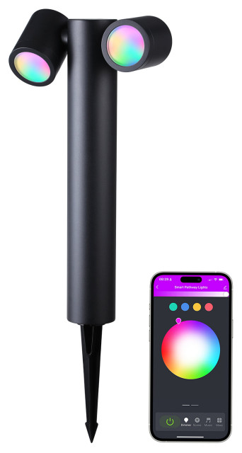 16Pack LED Smart Low Voltage Pathway Landscape Lights, APP Control ...