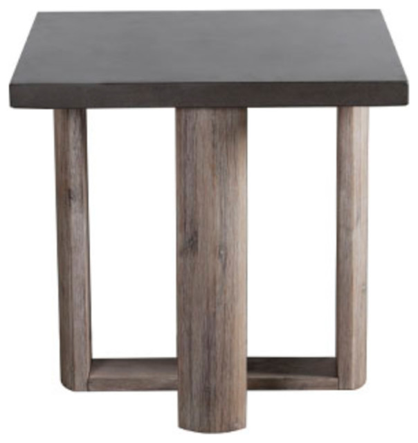 Concrete Top Square Side Table - Industrial - Outdoor Side Tables - by ...