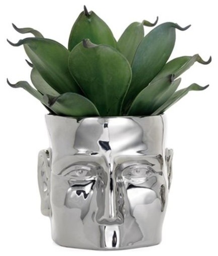 Torre and Tagus Face Vase Large, Chrome - Contemporary - Vases - by ...