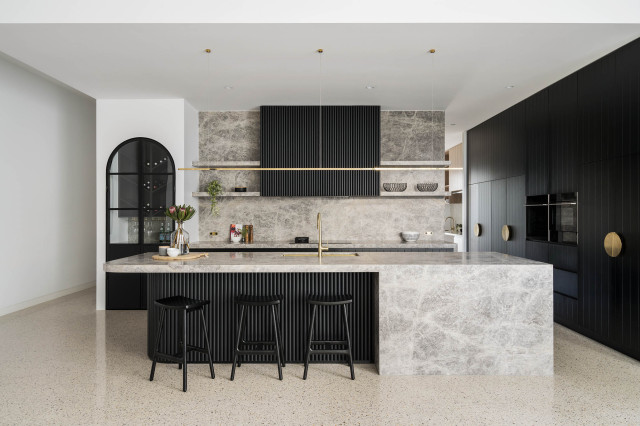 First Avenue Homes' Spacious Luxury Marble Kitchen | Houzz AU
