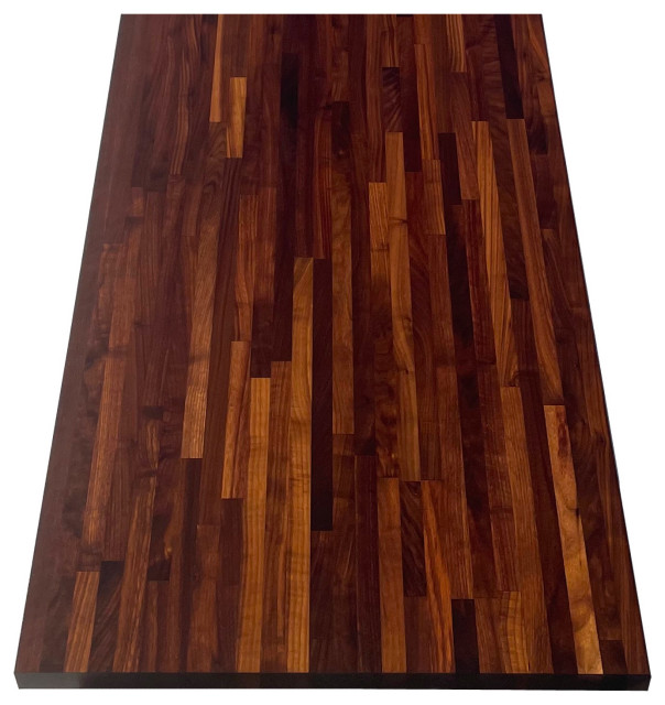 26" Deep Edge Grain Butcher Block Countertop 1.5" Thick, 26" X 50 ...