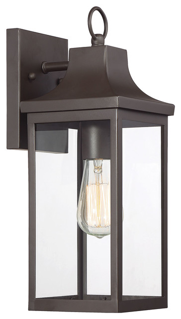 1-Light Exterior Wall Sconce, Bronze - Transitional - Outdoor Wall ...