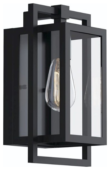 1 Light Outdoor Small Wall Mount In Transitional Style-11.75 Inches ...