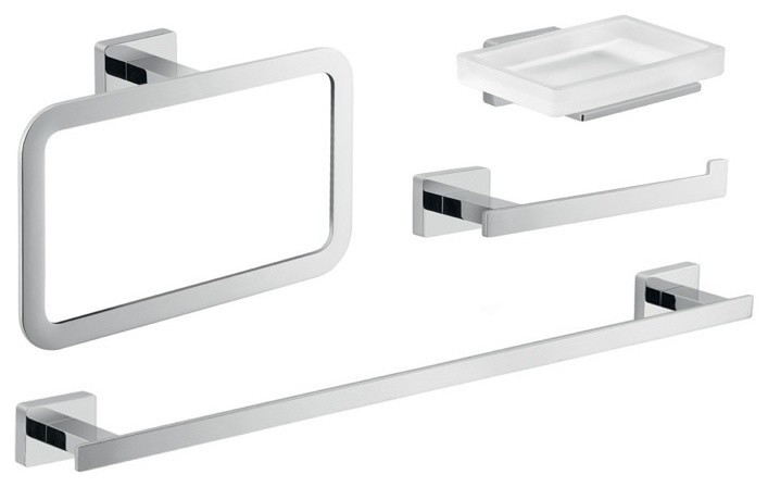 Chrome Bathroom Accessory Set - Contemporary - Bathroom Accessory Sets ...