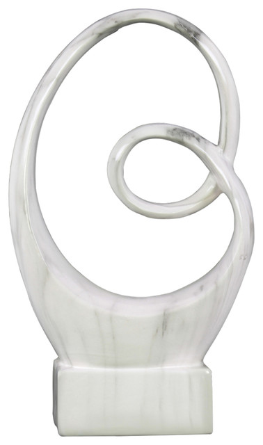 Urban Trends Ceramic Statue With White - Contemporary - Decorative ...