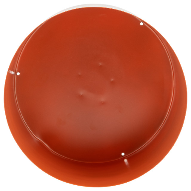Ec Metal, 10", Flat Round Base Planter, Burnt Orange, 10x10x11 inches ...
