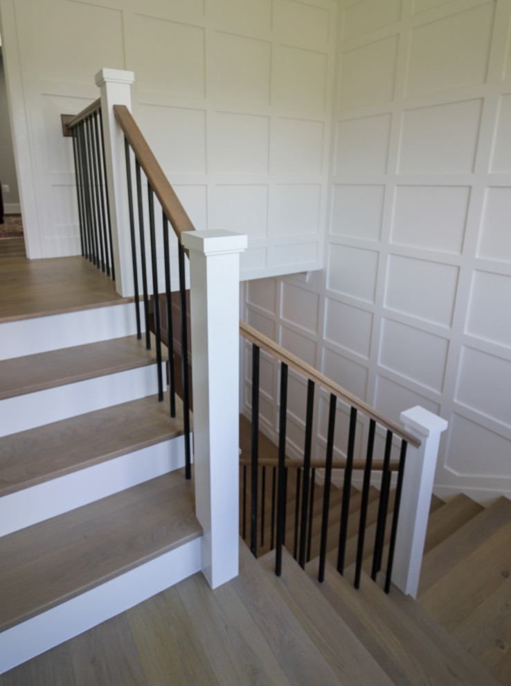 87_Welcoming and Functional Contemporary U-shaped Staircase, Arlington ...
