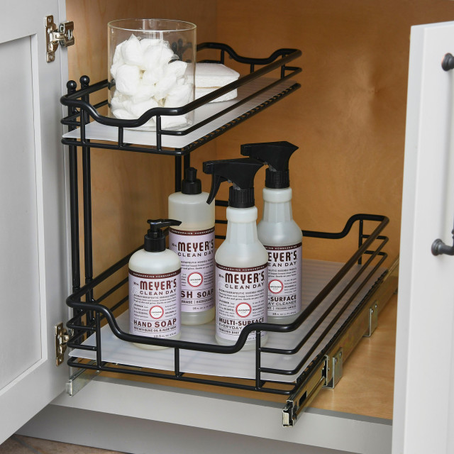 2 Tier Sliding Cabinet Organizer - Pantry And Cabinet Organizers - by ...