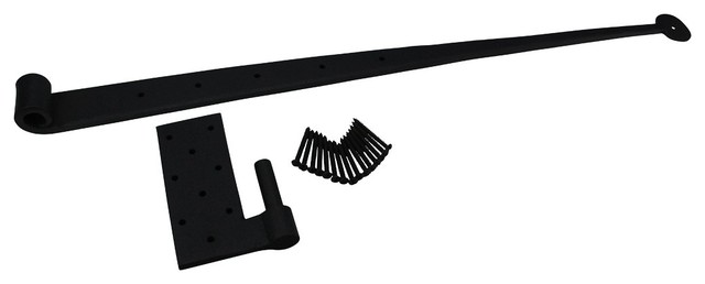 Black Lift Off Pintle Hinge 24" L Wrought Iron Hinges Rustic Pintle ...