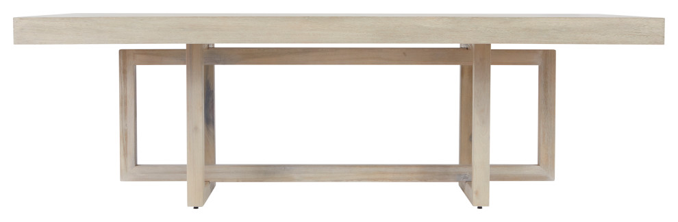 White Wash Trestle Dining Table, 94" - Transitional - Dining Tables ...