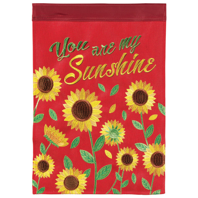 Sunflowers You Are My Sunshine Flag, Large - Traditional - Flags And ...