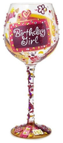 "Birthday Girl" Super Bling Wine Glass - Contemporary - Wine Glasses ...