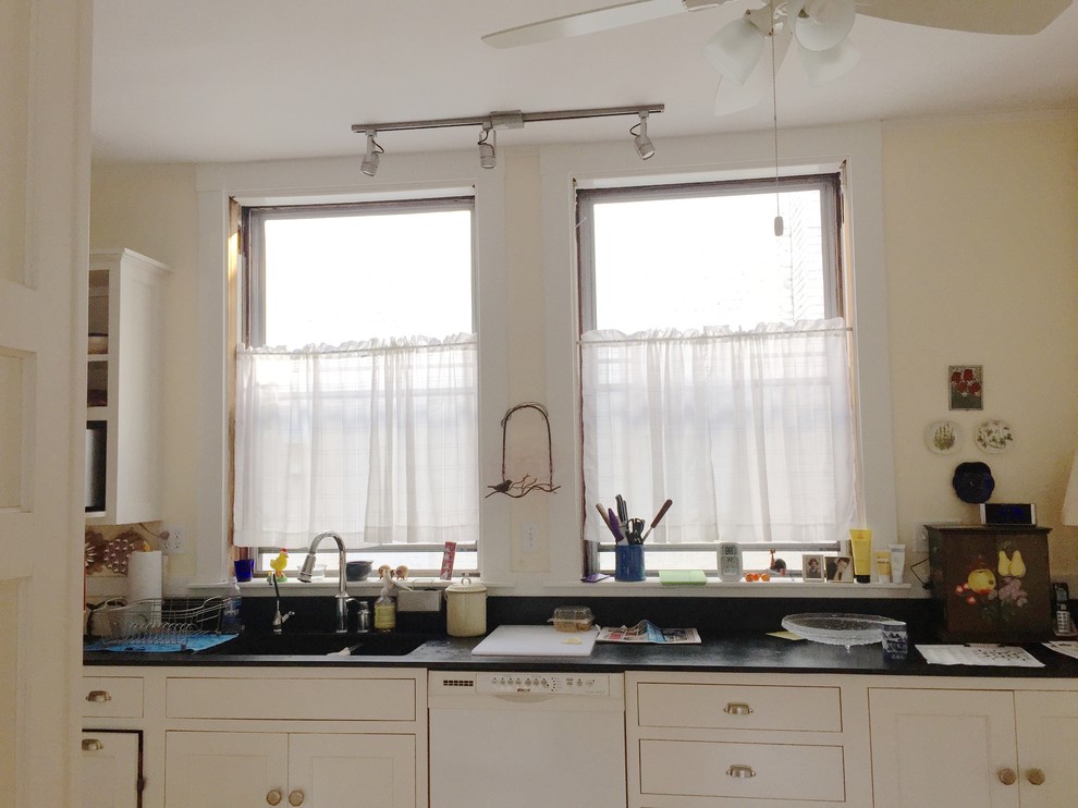 Large kitchen windows need privacy, airflow