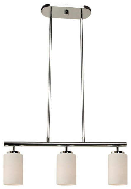 Oslo Three Light Island Pendant in Chrome - Transitional - Kitchen ...