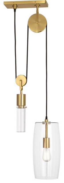 Robert Abbey Gravity - One Light Pendant, Modern Brass Finish - Transitional - Pendant Lighting ...