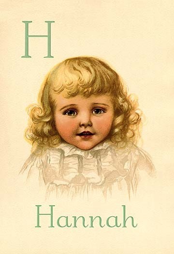 H for Hannah, 12" x 18" - Traditional - Prints And Posters - by ...