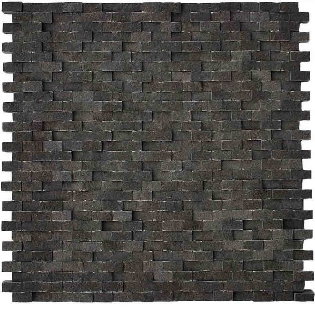 Natural Break Basalt Mosaic Tile, 11.75"x11.75" - Contemporary - Mosaic ...