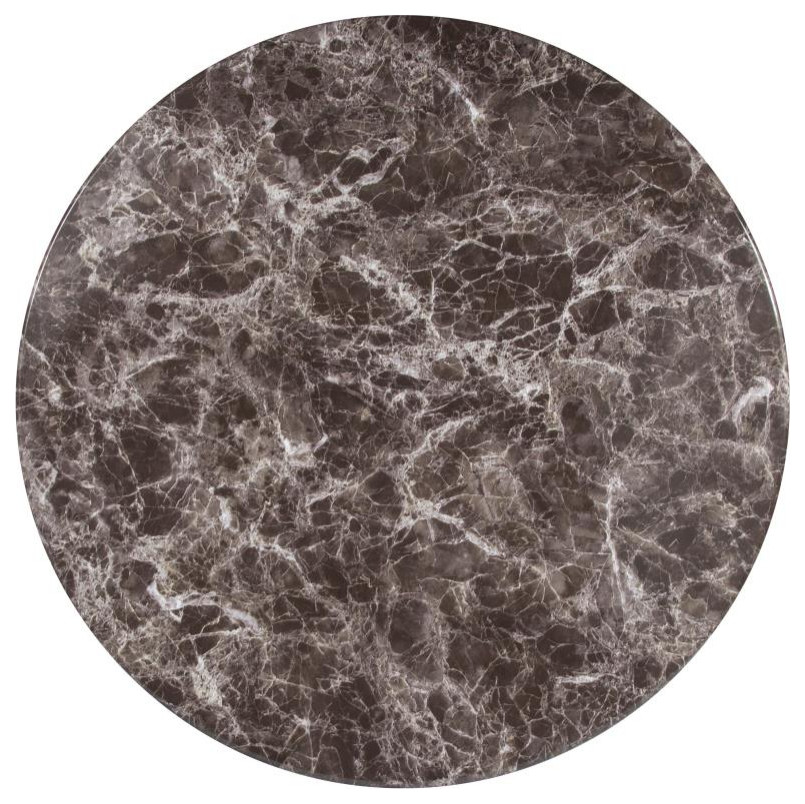 Glenbrook 42" Round Gray Marble PVC Table Top - Contemporary - Table ...