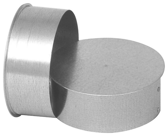 Imperial GV0722 Galvanized Round End Cap/Plug, Big End, 30 Gauge, 4", 4 ...