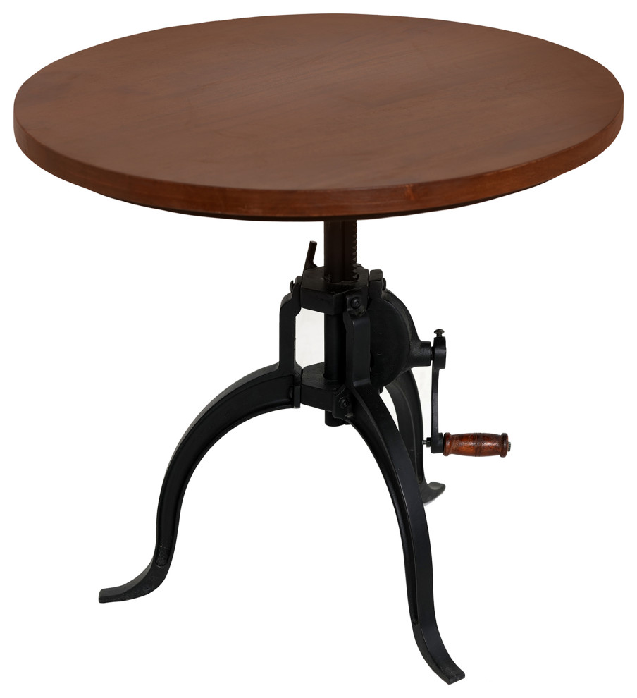 Riley Adjustable Height Rustic Hi-Lo Coffee Table, Chestnut/Black ...