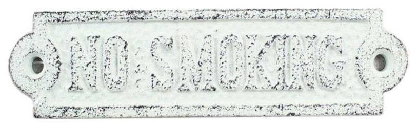 Cast Iron No Smoking Sign, Antique Gold, 5" - Novelty Signs - by ...