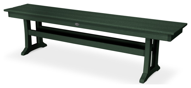 POLYWOOD Farmhouse 65" Bench - Contemporary - Outdoor Benches - by ...