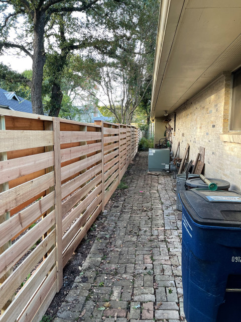 Horizontal Shadowbox Fence Good Neighbor Fence Modern Garden Austin by Lonestar Landscape Houzz AU