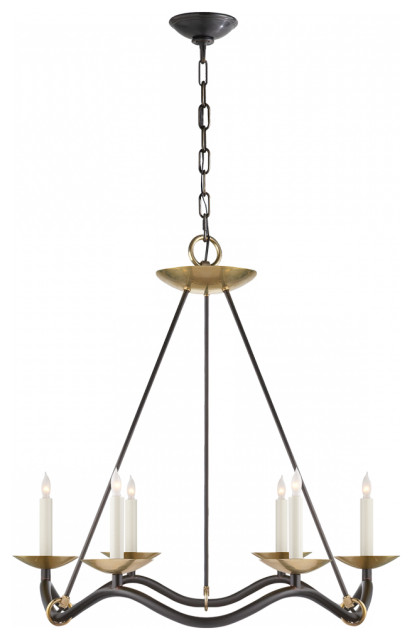 Choros Chandelier, 6-Light, Aged Iron, 28"W (S 5040AI 2JZU5 ...