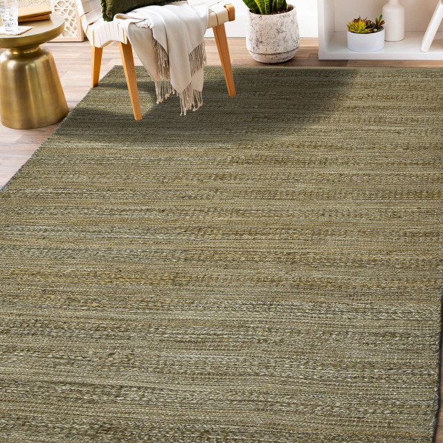 Naturals Sinclair Brown Organic Jute/Cotton Flatweave Area Rug, 8'x10 ...