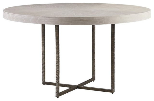 Maklaine Contemporary / Modern Wood Top Oak 54" Round Dining Table ...