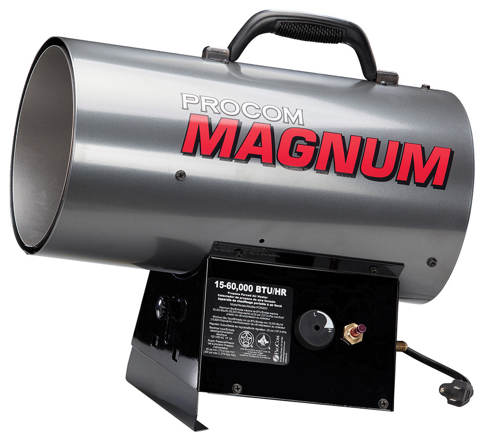Portable Propane Gas Forced Air Construction Heater, 60,000 BTU - Patio ...