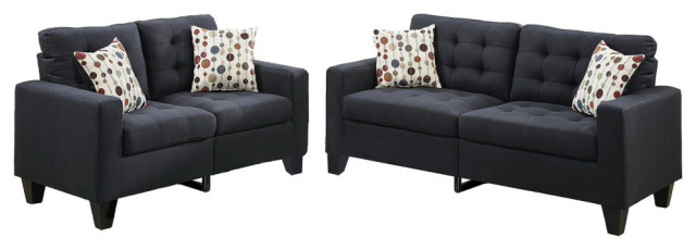 2 Piece Sofa Set with Accent Pillows - Transitional - Living Room ...